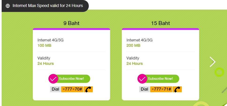 AIS、12callの7日間ネット使い放題パッケージを使ってみた。おすすめは4Mbps。 - パタヤ千夜一夜