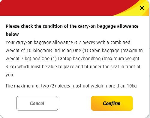 タイ・ベトジェットとエアアジアのExtra Carry On 機内持ち込み手荷物を追加 - パタヤ千夜一夜